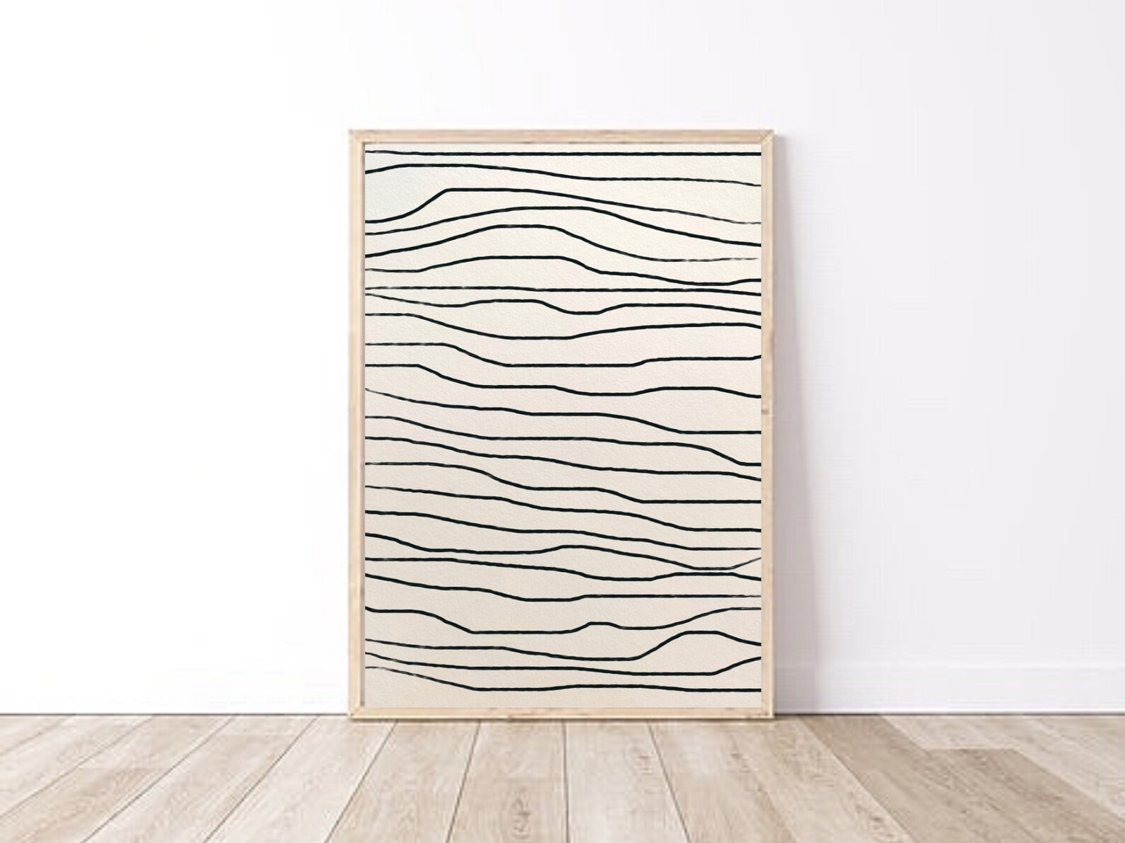 Black Abstract Lines Print, Printable Wall Art, Modern Minimalist Print ...