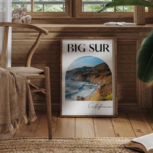 Big Sur Print, Travel Poster, California Wall Art, Coastal California ...