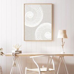 Boho Beach Print, Abstract Beach Wall Art, Sea Shell Wall Art, Coastal ...