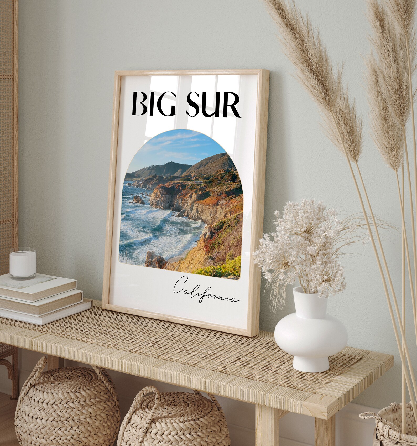 Big Sur Print, Travel Poster, California Wall Art, Coastal California ...