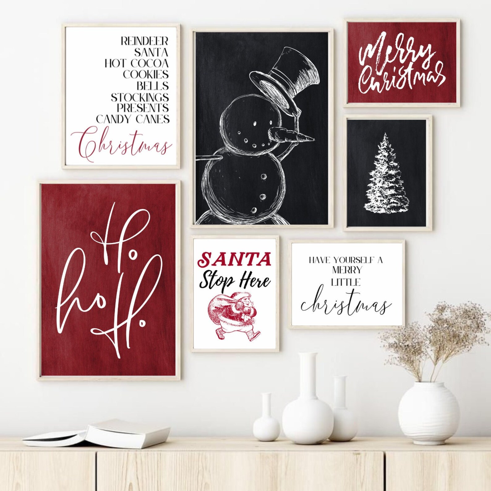 Christmas Prints Bundle Christmas Gallery Wall Set Christmas - Etsy