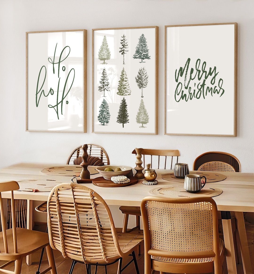 Christmas Prints, Christmas Printable Wall Art, Pine Tree Prints ...
