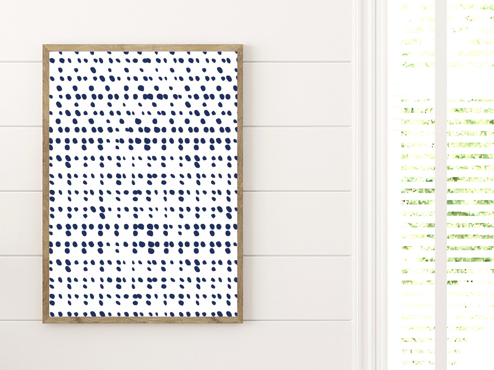Blue Abstract Dots Printable Navy Blue Print coastal Boho | Etsy