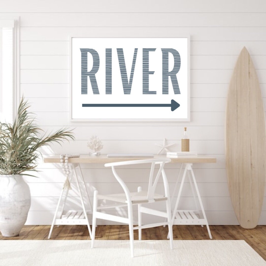 Lake House Wall Art River Print River Printable Art | Etsy