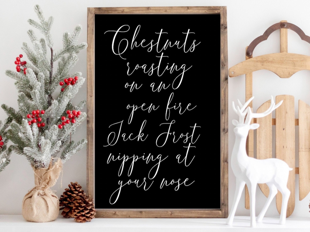 Chestnuts Roasting on an Open Fire, Christmas Wall Art, Christmas ...