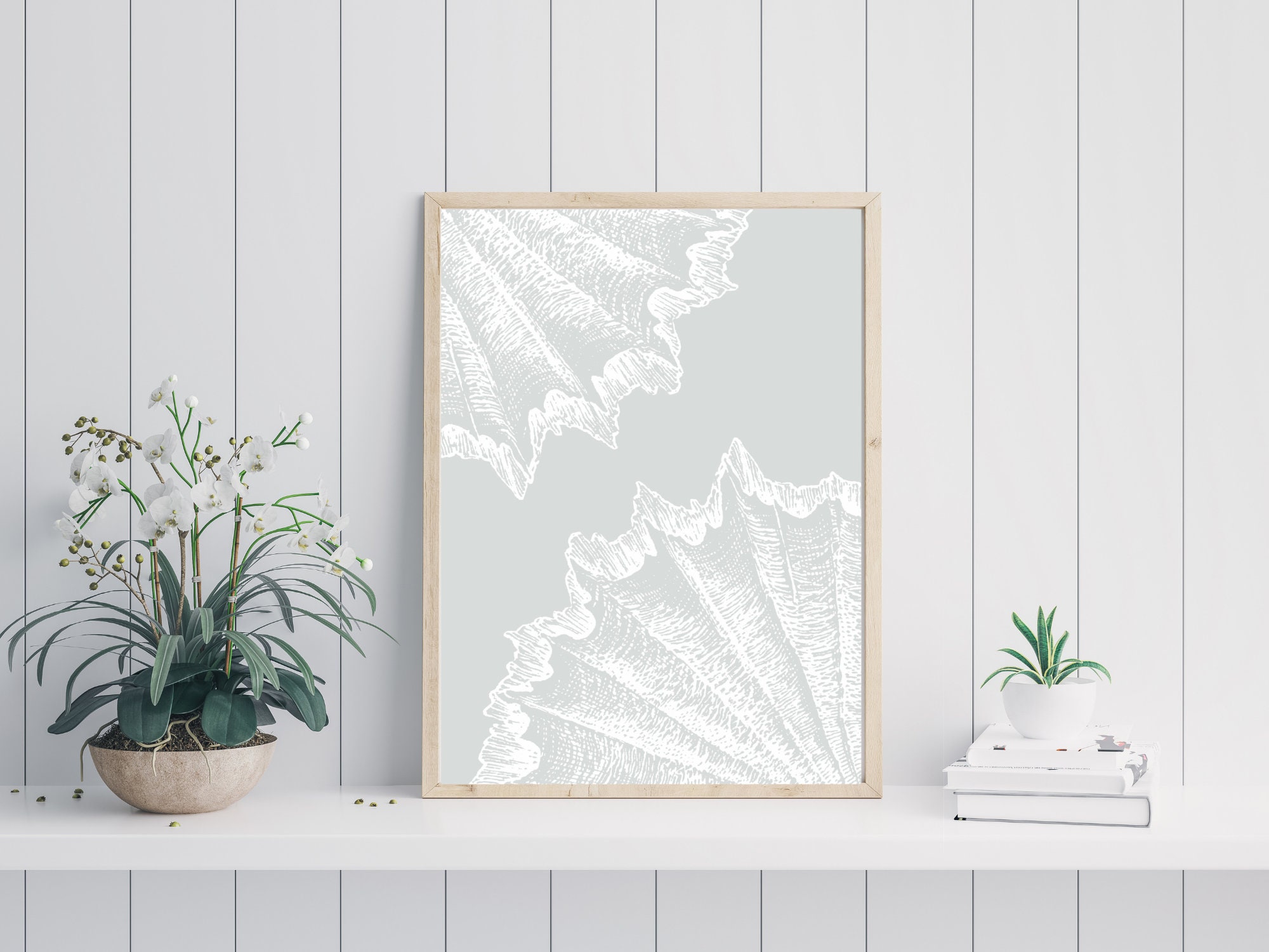 Sea Shell Print Boho Beach Art Shell Wall Art Coastal - Etsy