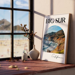 Big Sur Print, Travel Poster, California Wall Art, Coastal California ...