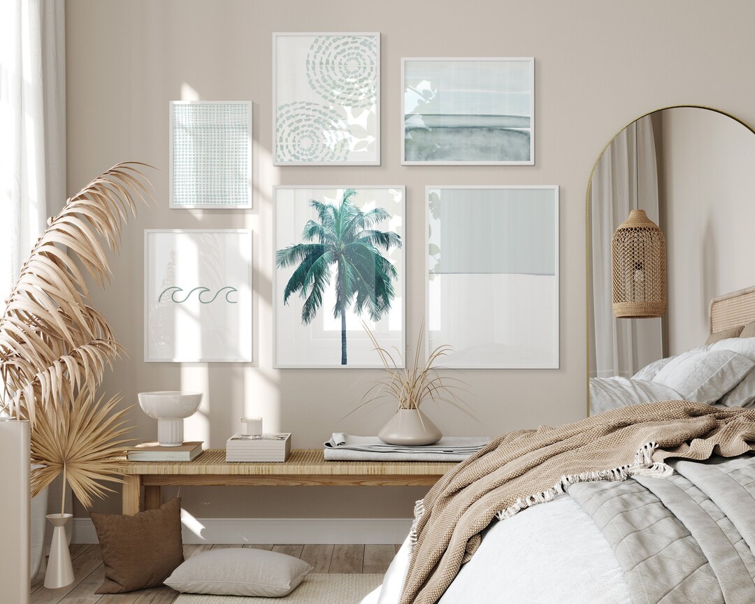 Coastal Gallery Wall, Beach Prints, Boho Beach Wall Art, Modern Coastal ...