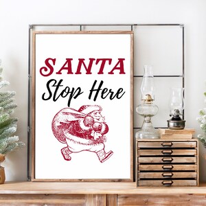 Christmas Wall Art Prints, Red Christmas Prints, Christmas Gallery Wall ...