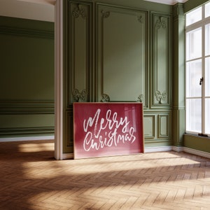 Christmas Wall Art Prints, Red Christmas Prints, Christmas Gallery Wall ...