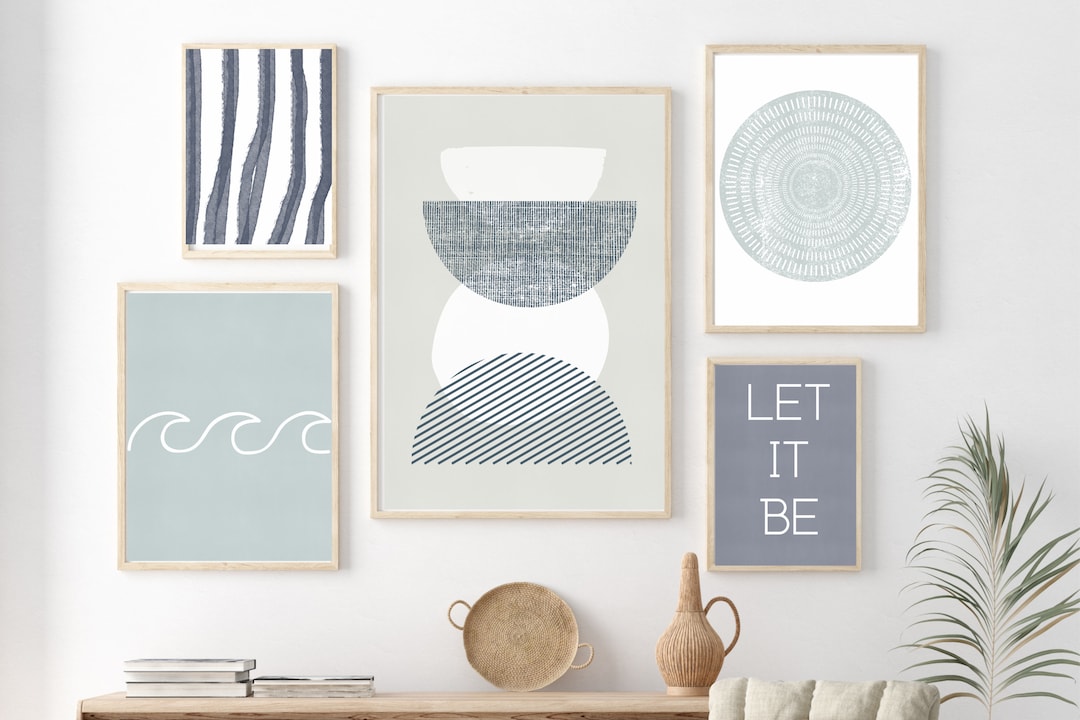 Boho Beach Wall Art, Beach Gallery Wall, Set of 5 Prints, Beach ...