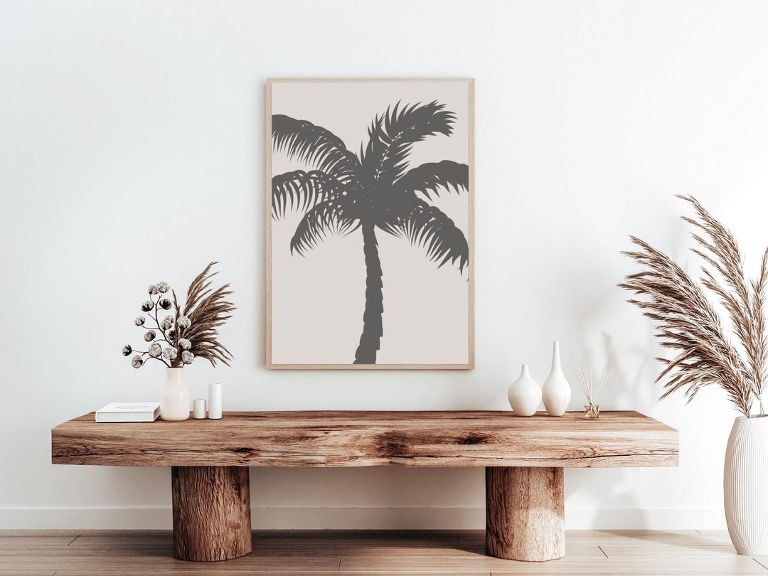 Palm Tree Wall Art, Palm Tree Print, Beach Prints, Neutral Beach Art ...