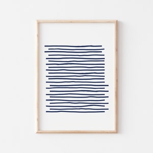 Indigo Blue Abstract Art, Set of 3 Prints, Abstract Wall Printable ...