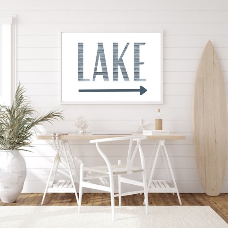 Lake House Wall Art Lake Printable Art Lake House Decor | Etsy