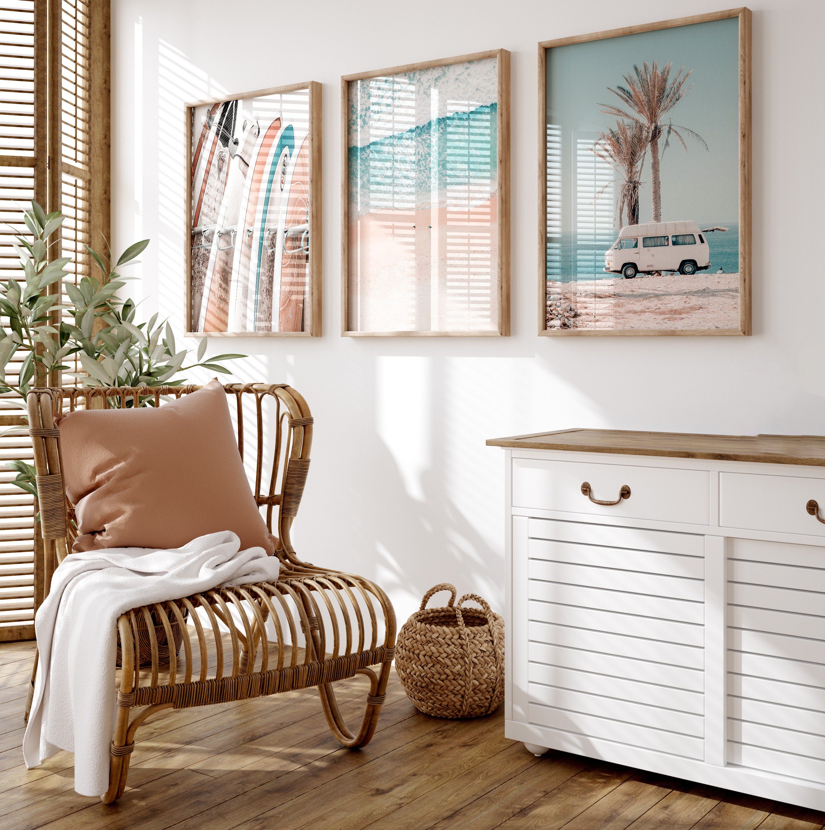Coastal Wall Art, Beach Prints, Beach Gallery Wall Set, Modern Coastal ...