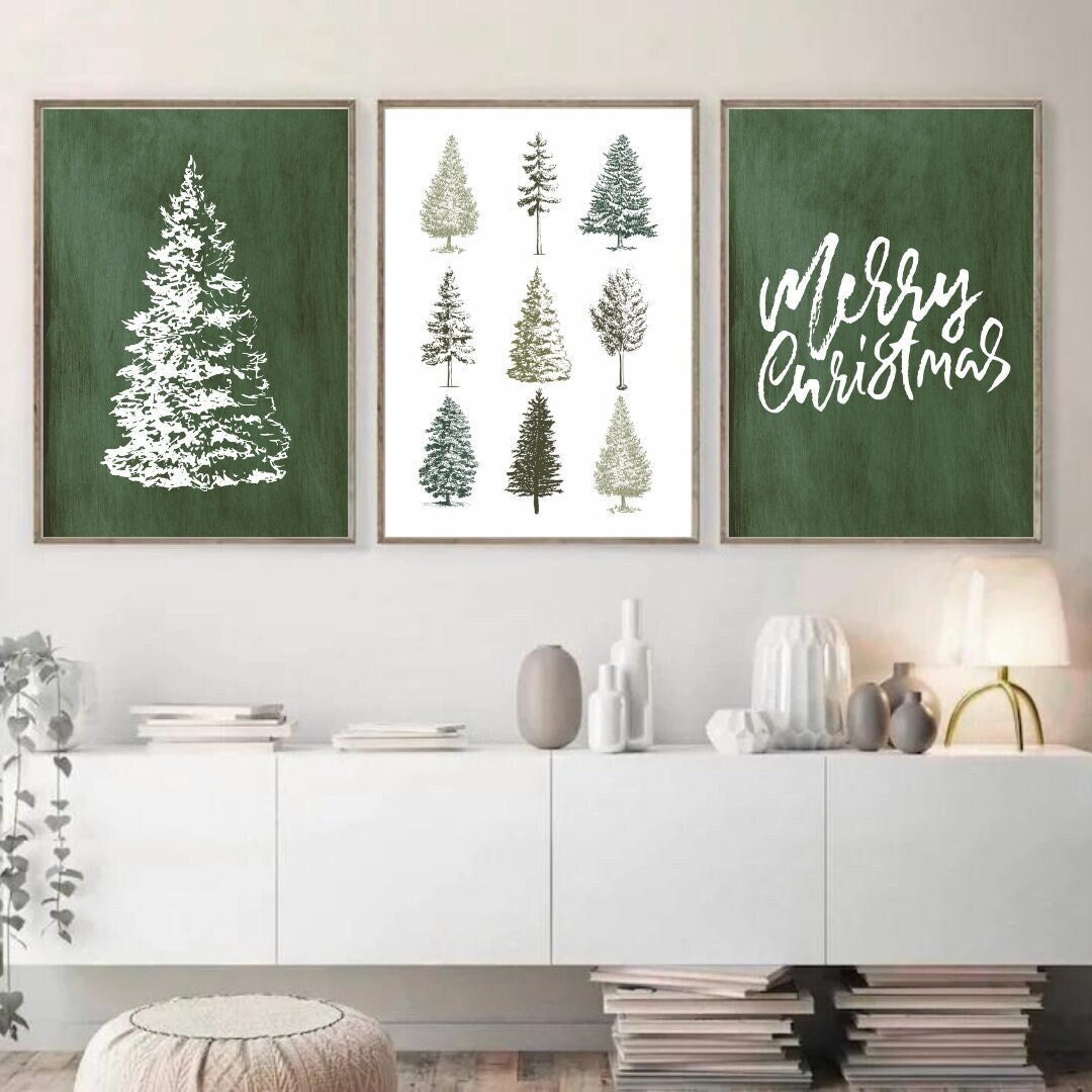 Christmas Wall Art Set of 3 Prints Christmas Printable - Etsy