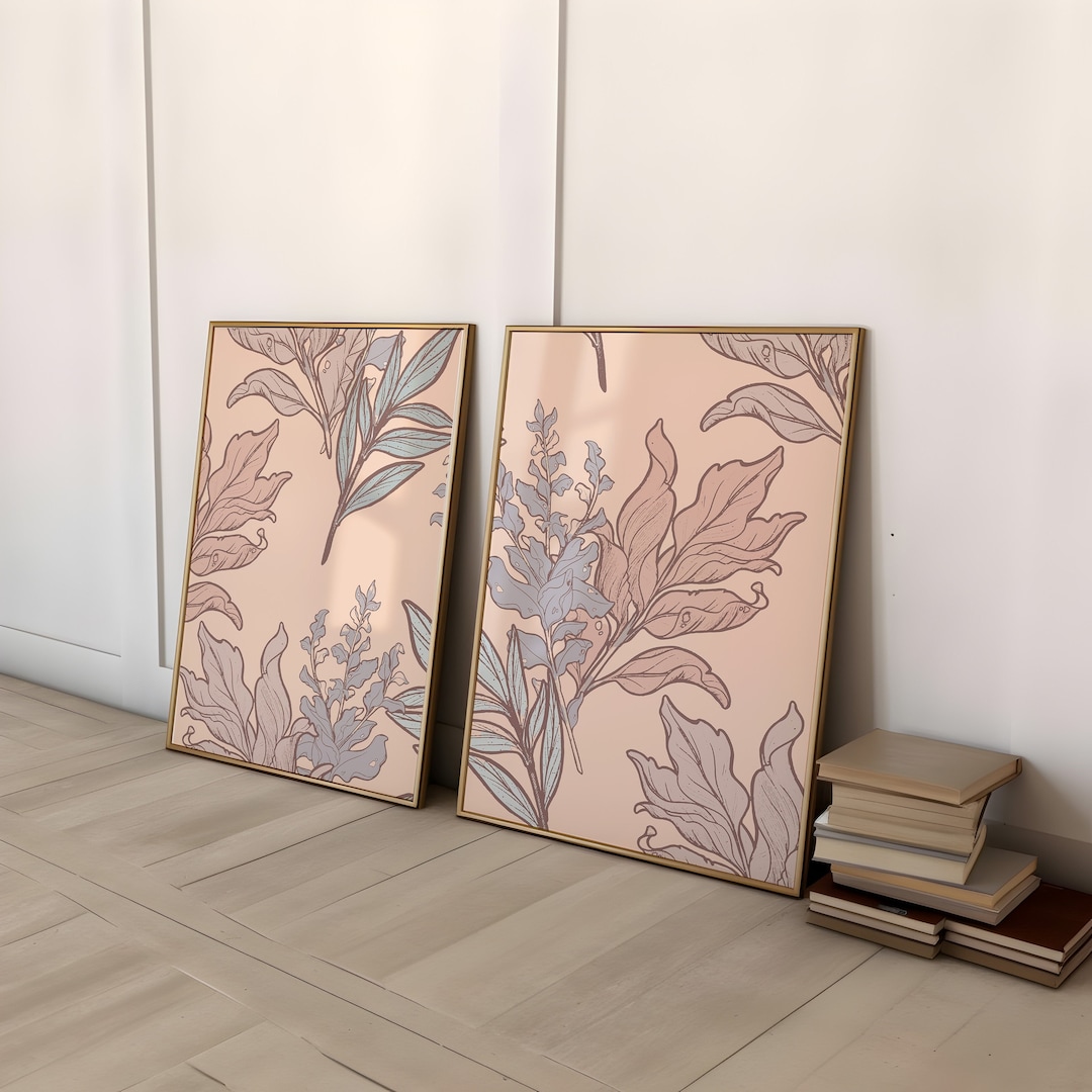 Pink Floral Print, Coquette Prints, Pink Flower Wall Art, Wild Flowers ...