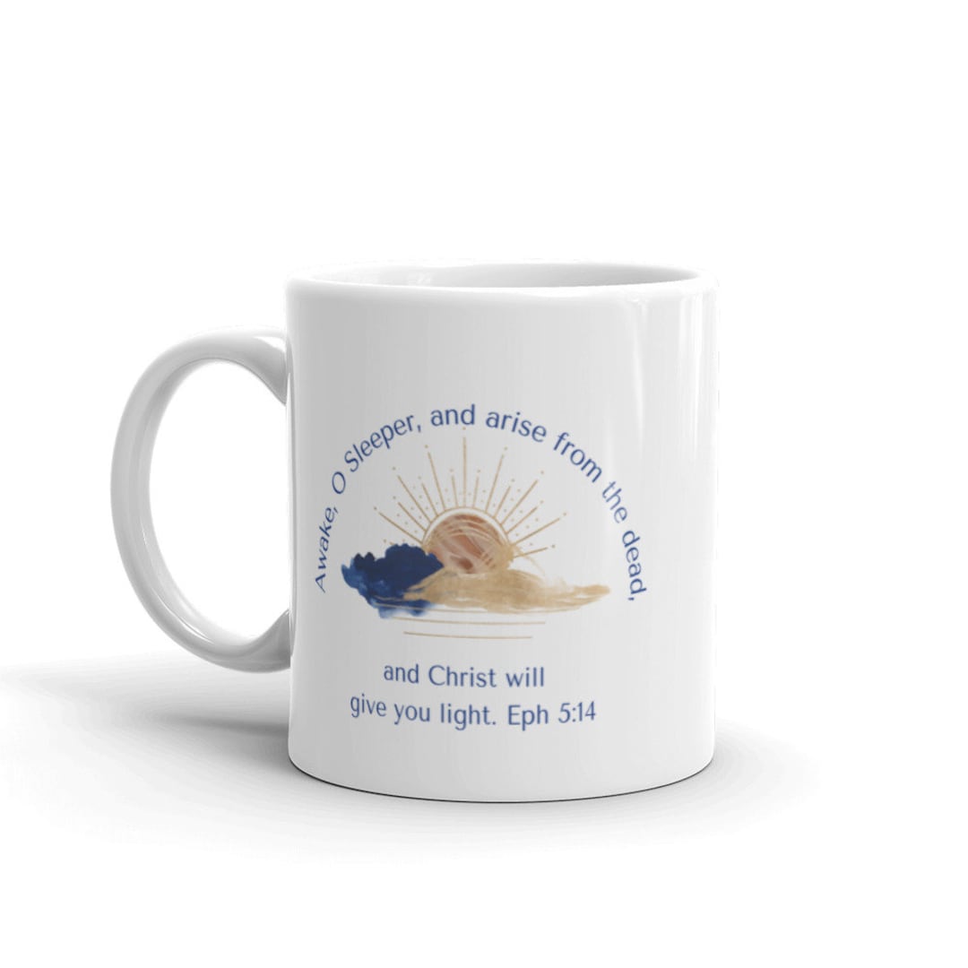 Awake O Sleeper Two-toned Coffee Mug, Bible Verses, Memory Verse ...