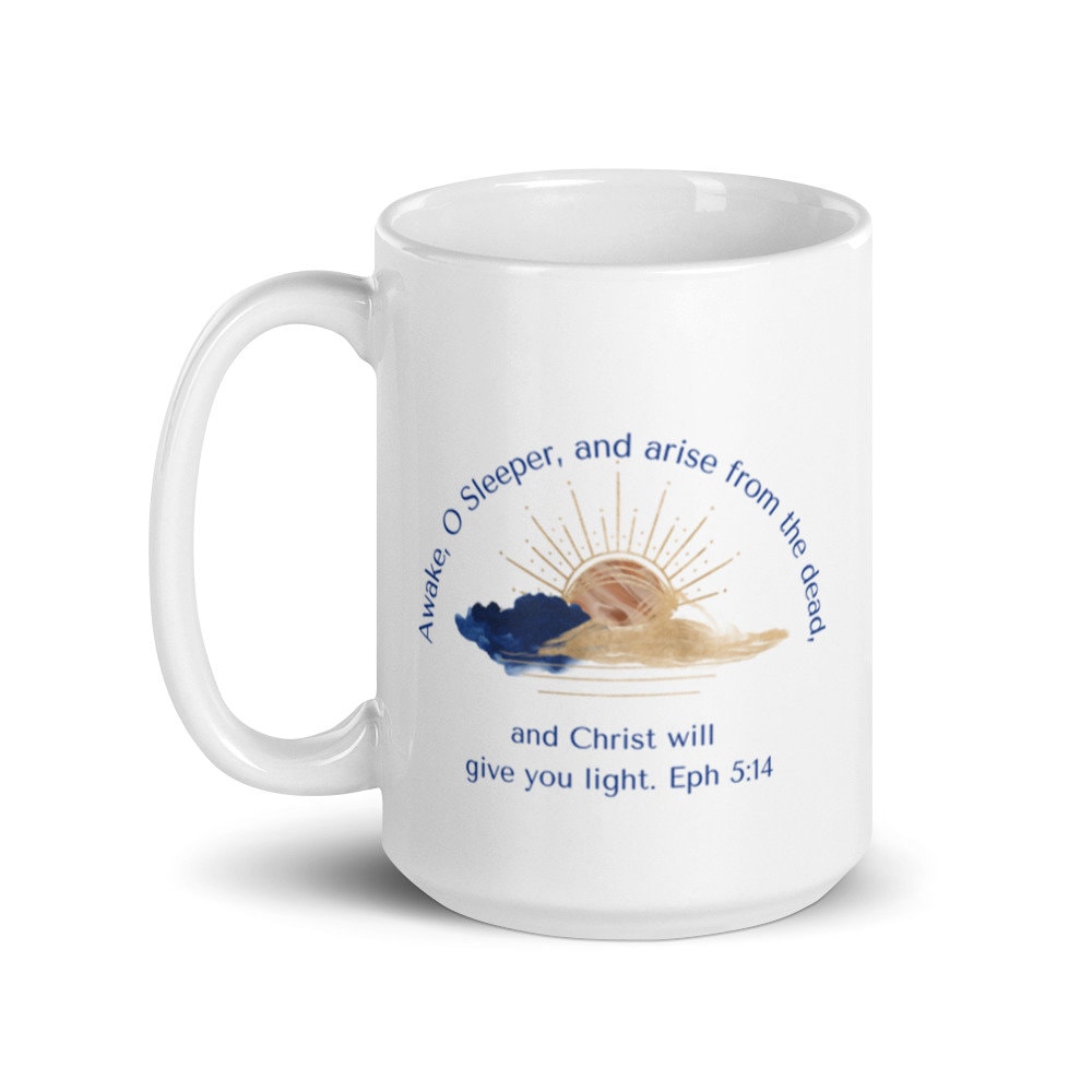 Awake O Sleeper Two-toned Coffee Mug, Bible Verses, Memory Verse ...