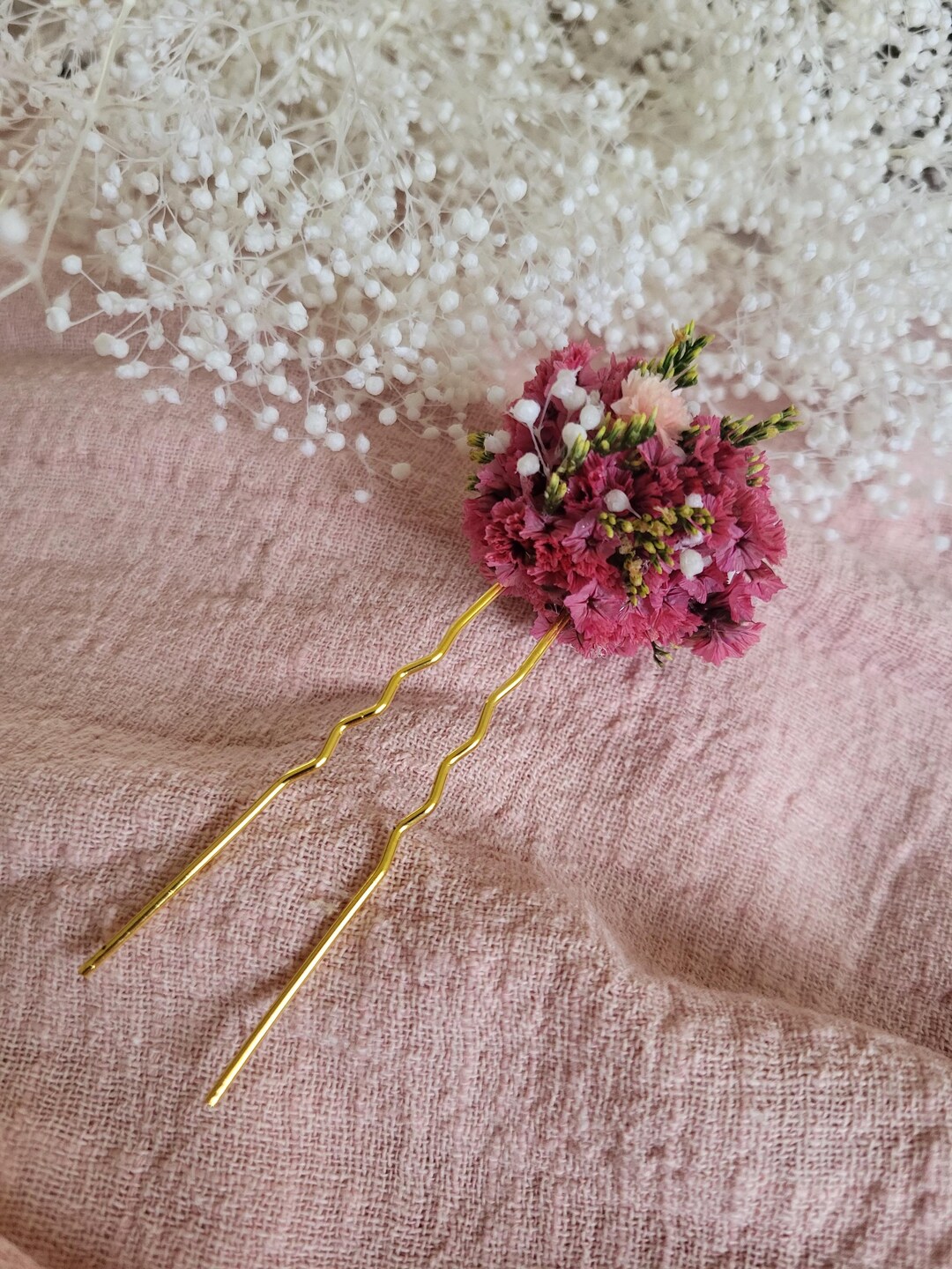 Pic/Pique/Épingles à cheveux mariage fleurs séchées et stabilisées ...