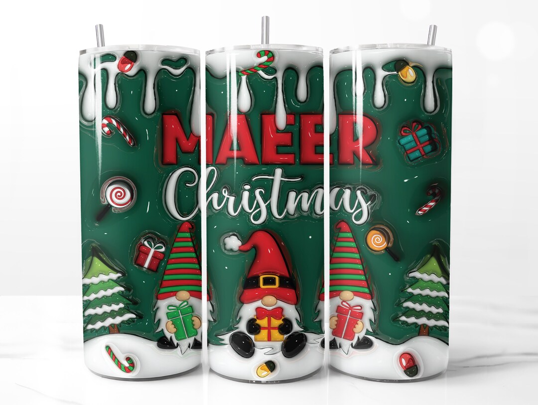Maeer Christmas Gnome Christmas 20oz Tall Tumbler Sublimation - Etsy