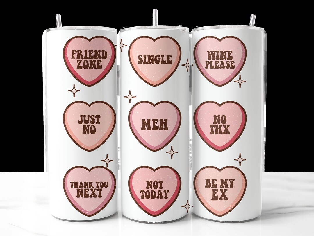 Refusal Hearts Anti Valentines Singles 20oz Talltumbler, Valentine's ...