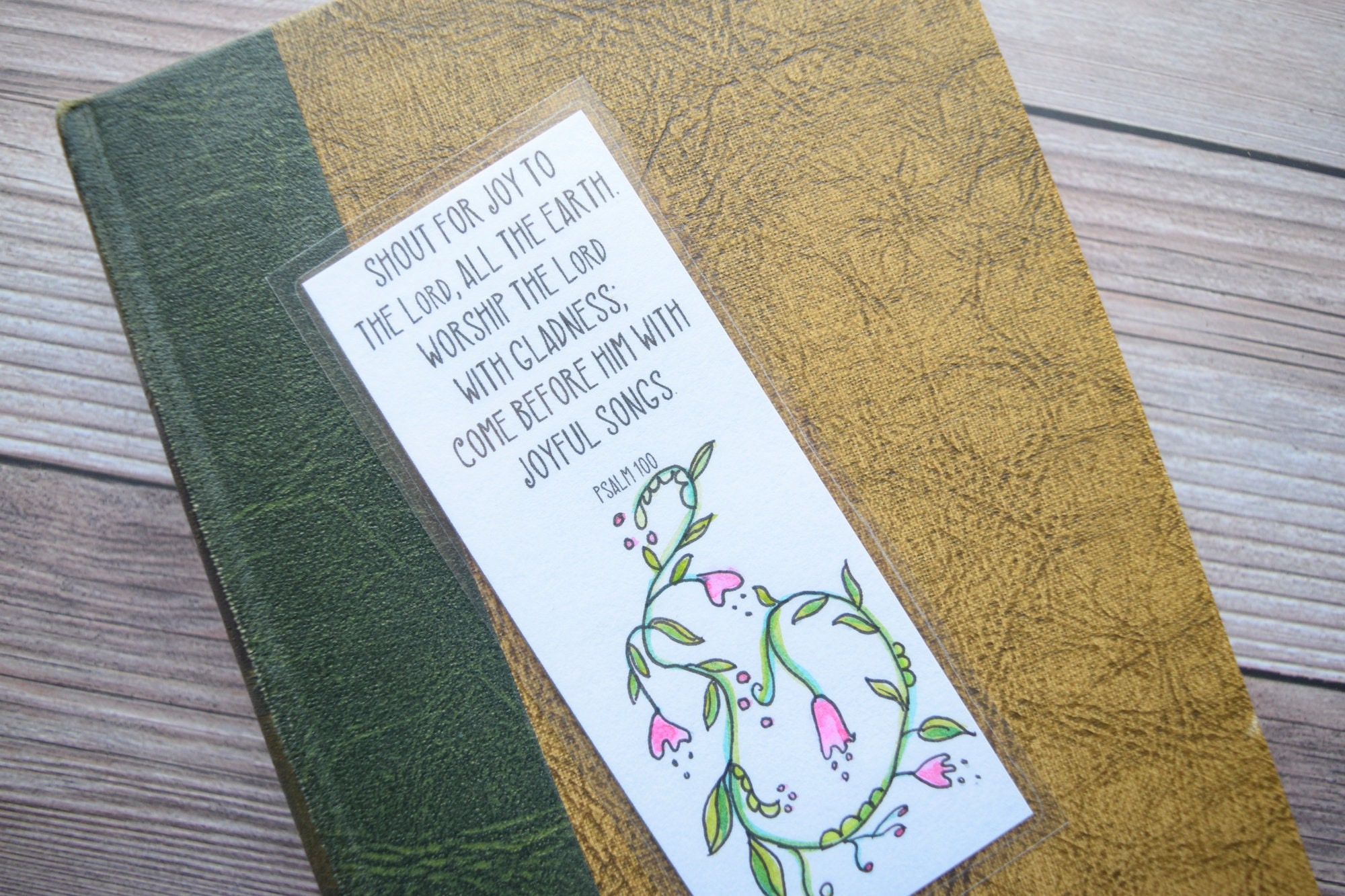 Bookmark Psalm 100 shout to the Lord - Etsy