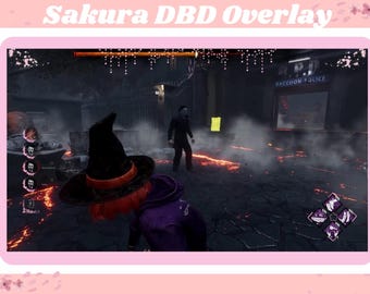 DBD Decor Game Overlay | Blue Sakura | HUD Decoration Dead by Daylight ...