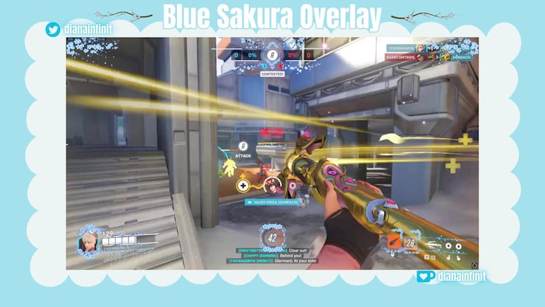 Overwatch Blue Sakura Overlay - Etsy