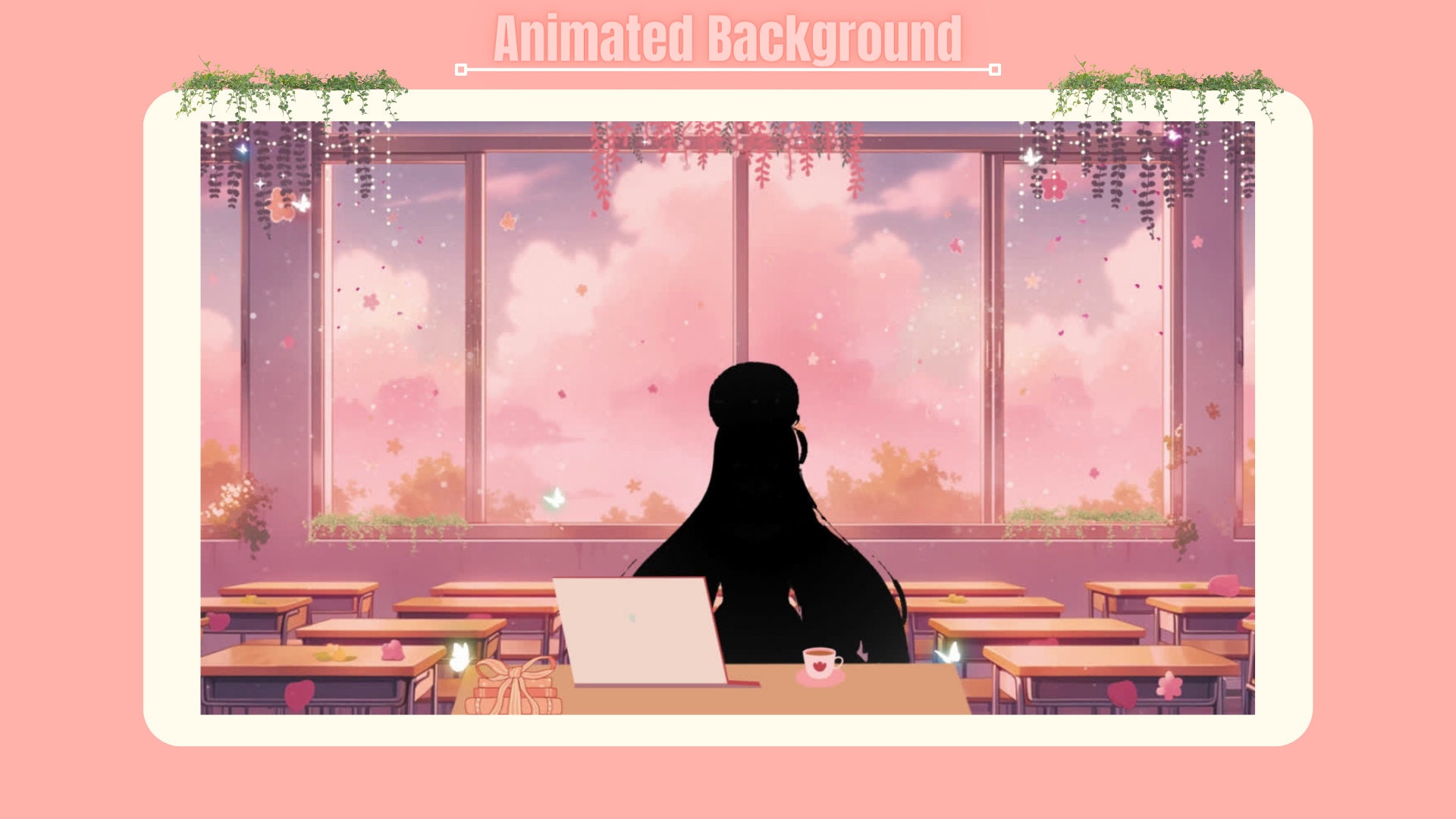Animated Pink Background Classroom - Etsy