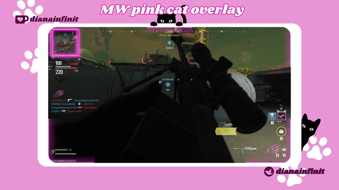 Pink Cat MW Overlay - Etsy