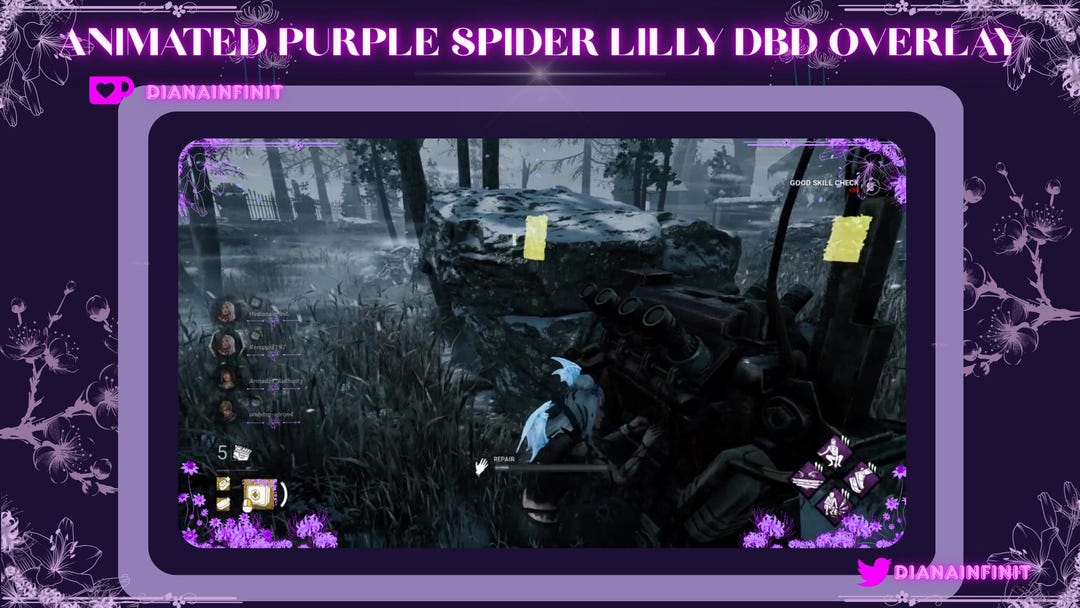 Animated Dbd Spider Lilly Overlay Purple - Etsy