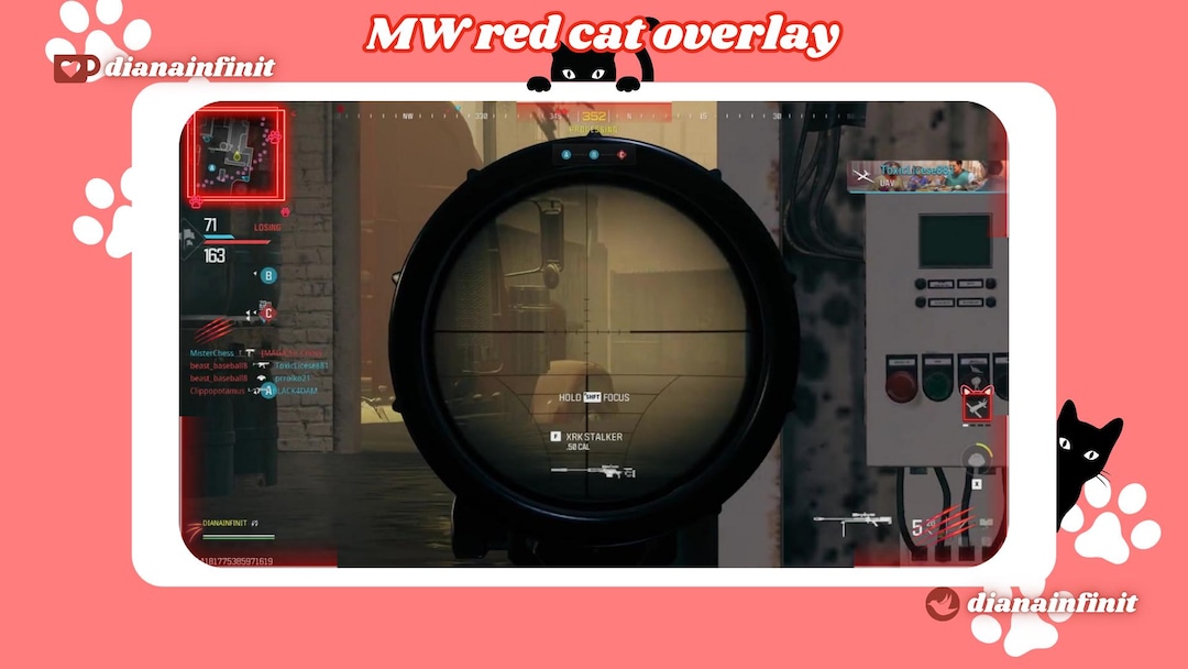 Red MW Cat Stream Overlay - Etsy
