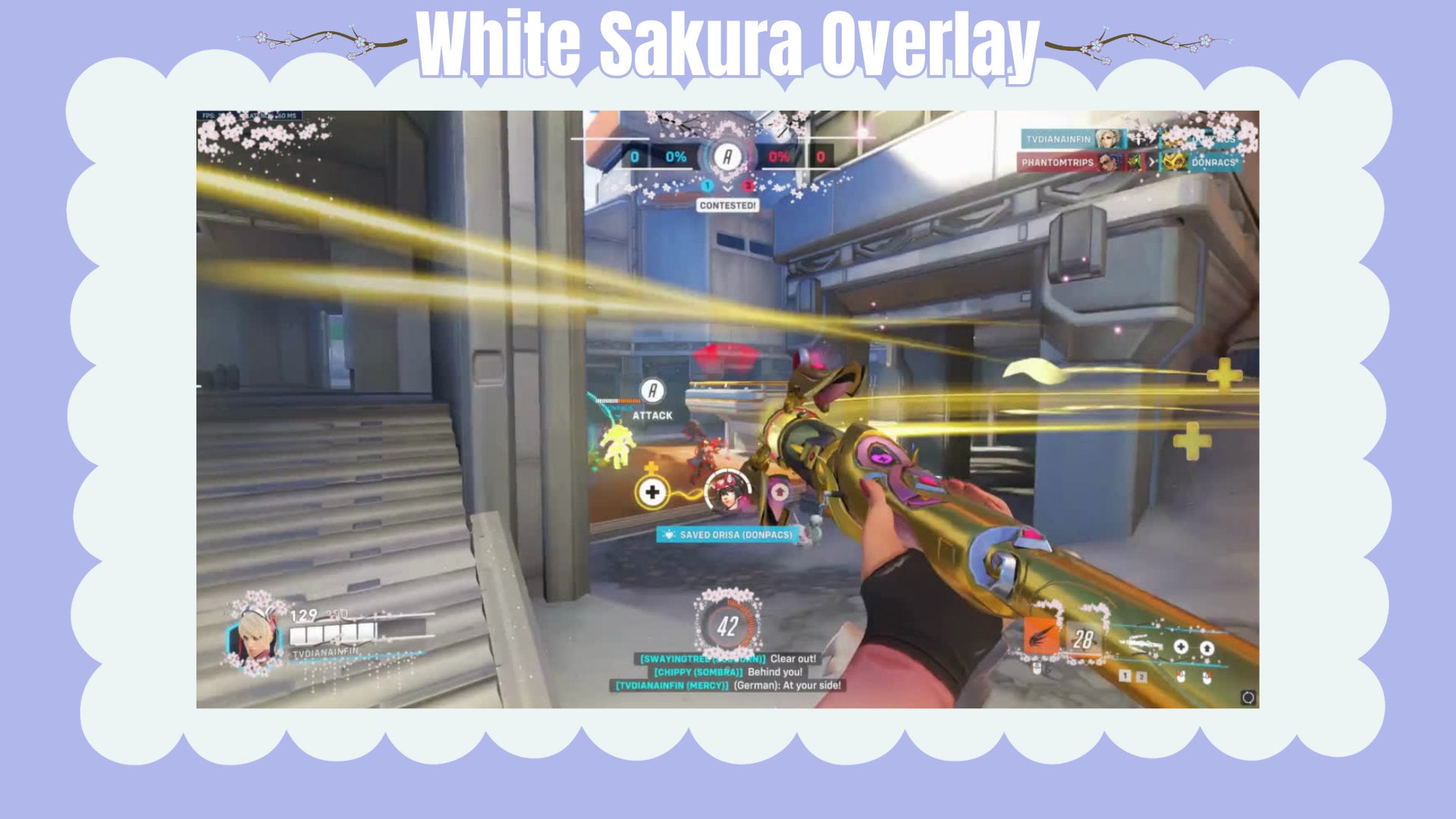 Overwatch White Sakura Game Overlay - Etsy