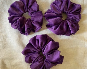 Purple Velvet Scrunchies - Etsy