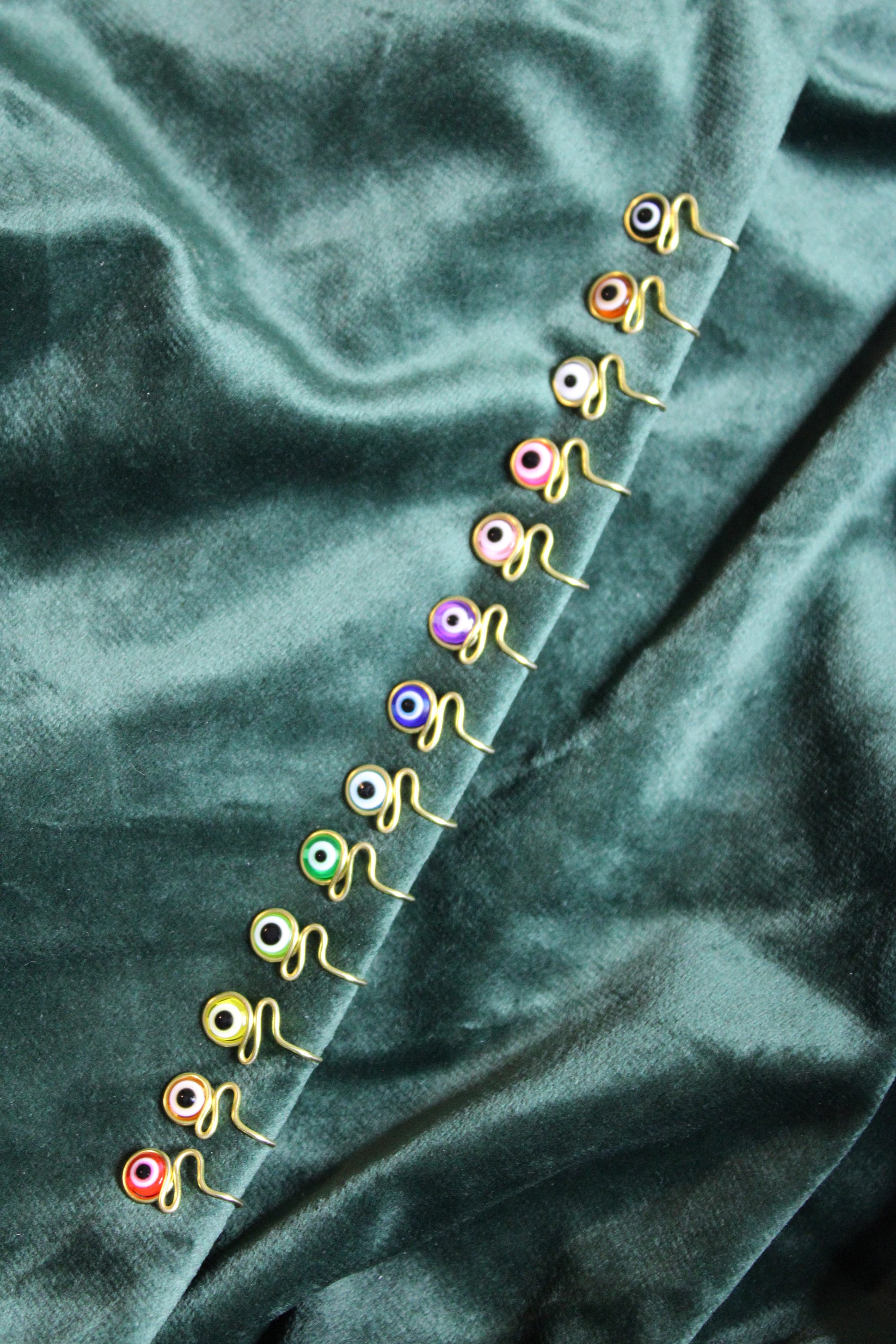 Color Evil Eye Nose Cuff. Soft Wire. Faux Nose Cuff. Fake Nose Ring. No ...