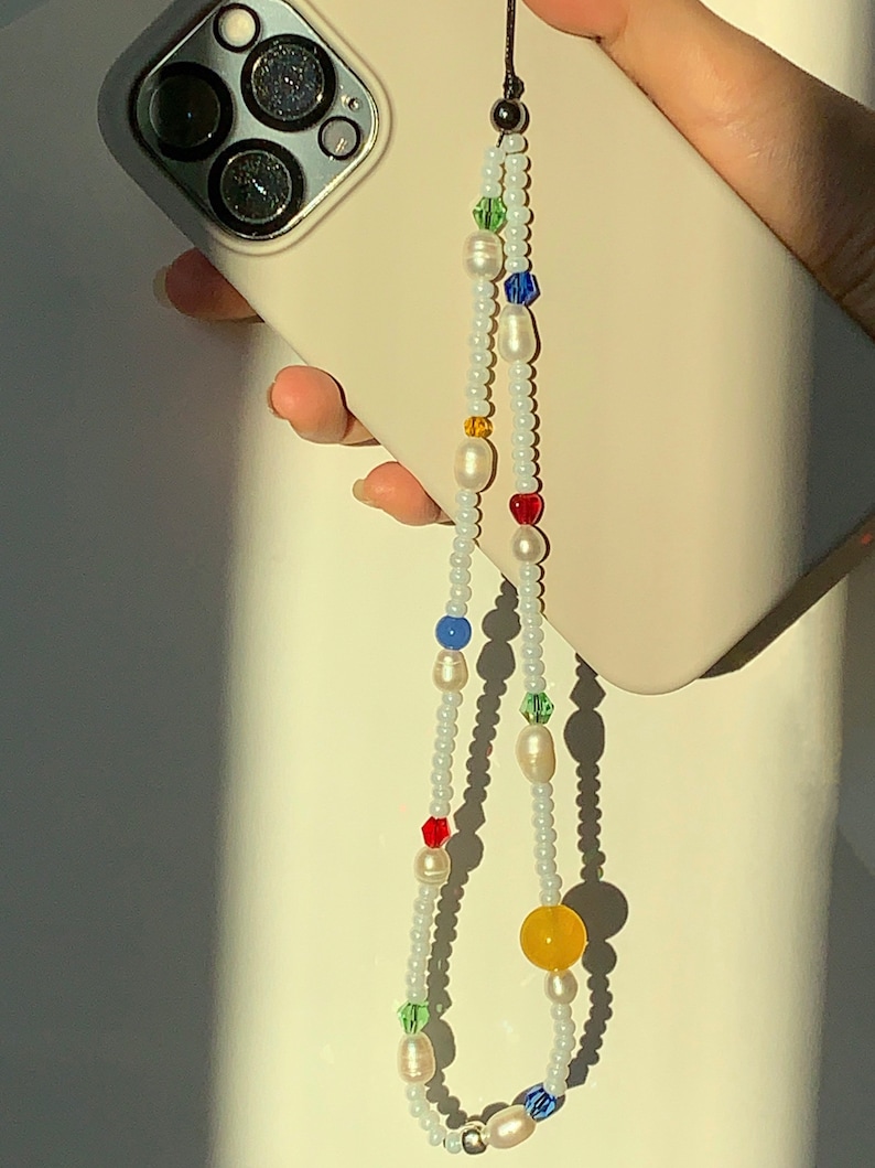 Crowned Phone Charm | Jewel Beads Phone Strap | Pearl Beads Phone ...