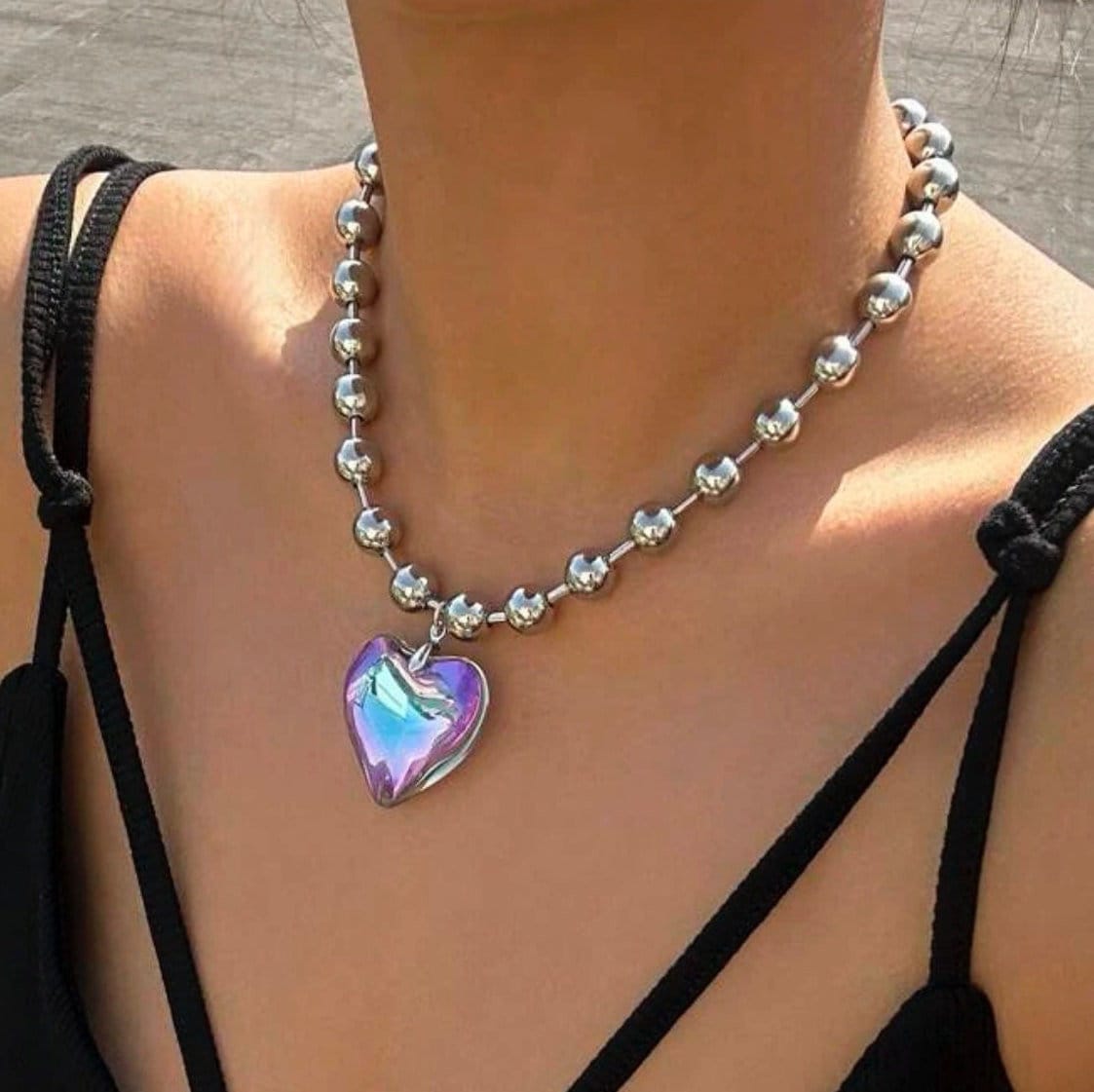 90s Big Ball Chain Necklace