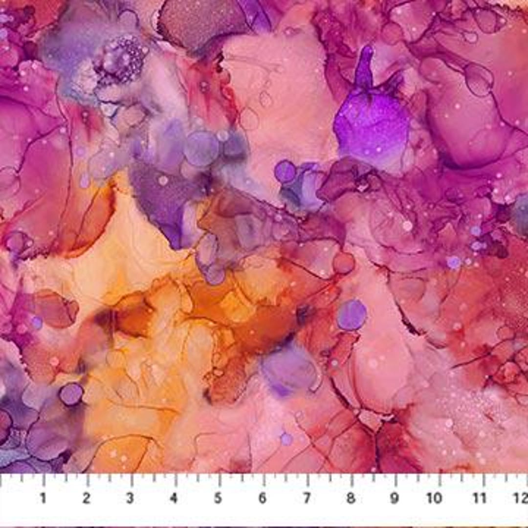 Northcott Fabric, Fluidity, Digitally Printed, Color Hot Romance - Etsy