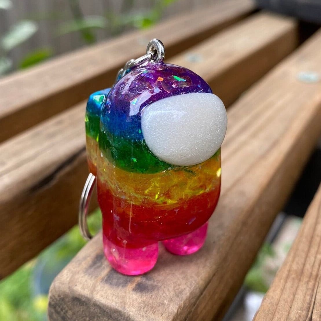 LGBTQIA Among Us Resin Art Keychains - Etsy