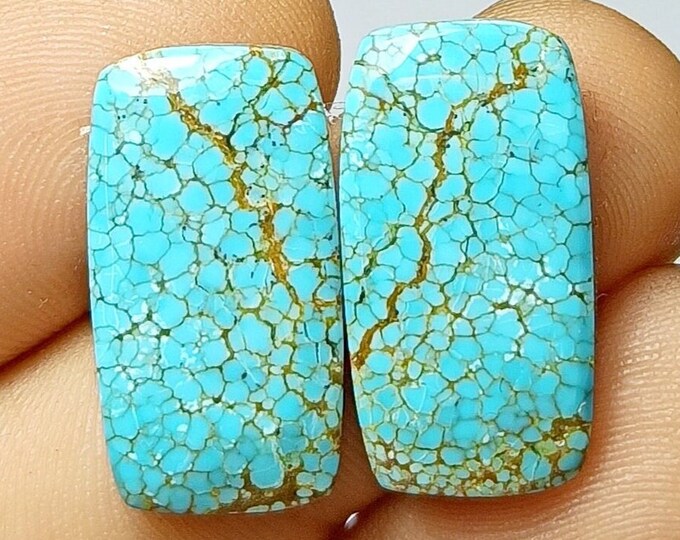 AAA Quality Number 8 Turquoise Pair Cabochon, Top Grade Number Eight ...