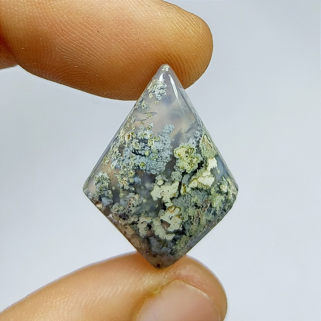 Rare Quality Indonesian Moss Agate Handmade Cabochon Gorgeous ...