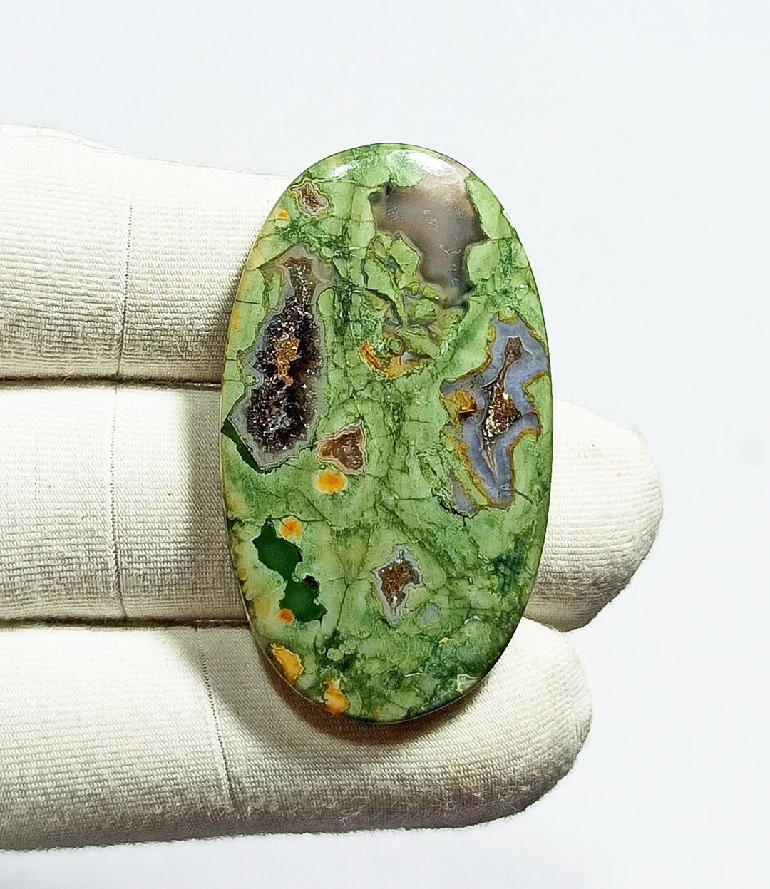 Very High Quality Rainforest Rhyolite Jasper Gemstone Cabochon - Etsy