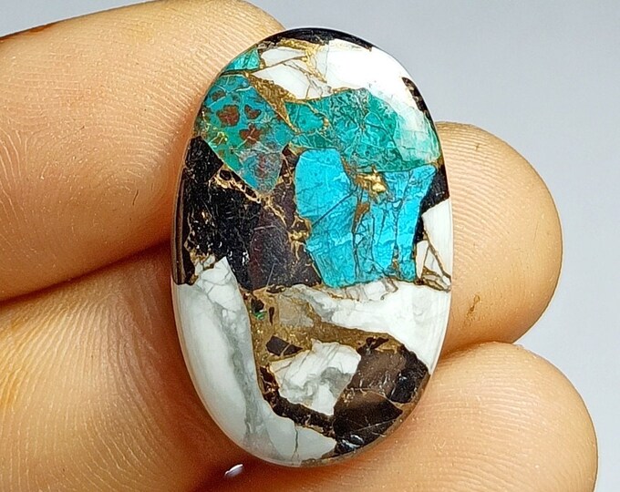 Excellent Quality Chrysocolla Shungite Howlite Gemstone Cabochon, for ...