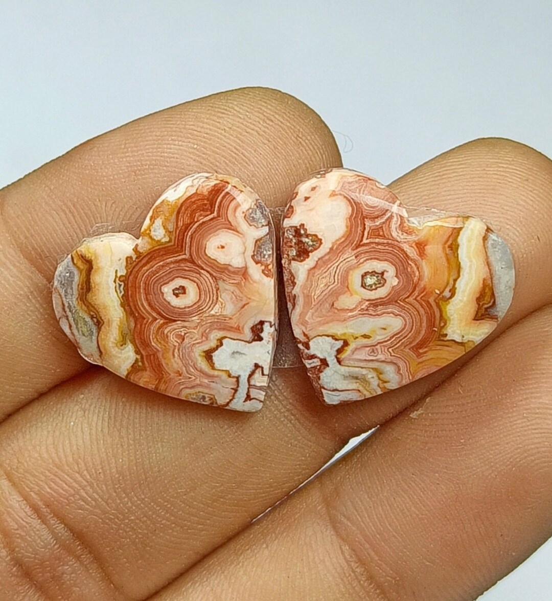 Rare Quality Rosetta Jasper Pair Handmade Cabochon Beautiful - Etsy