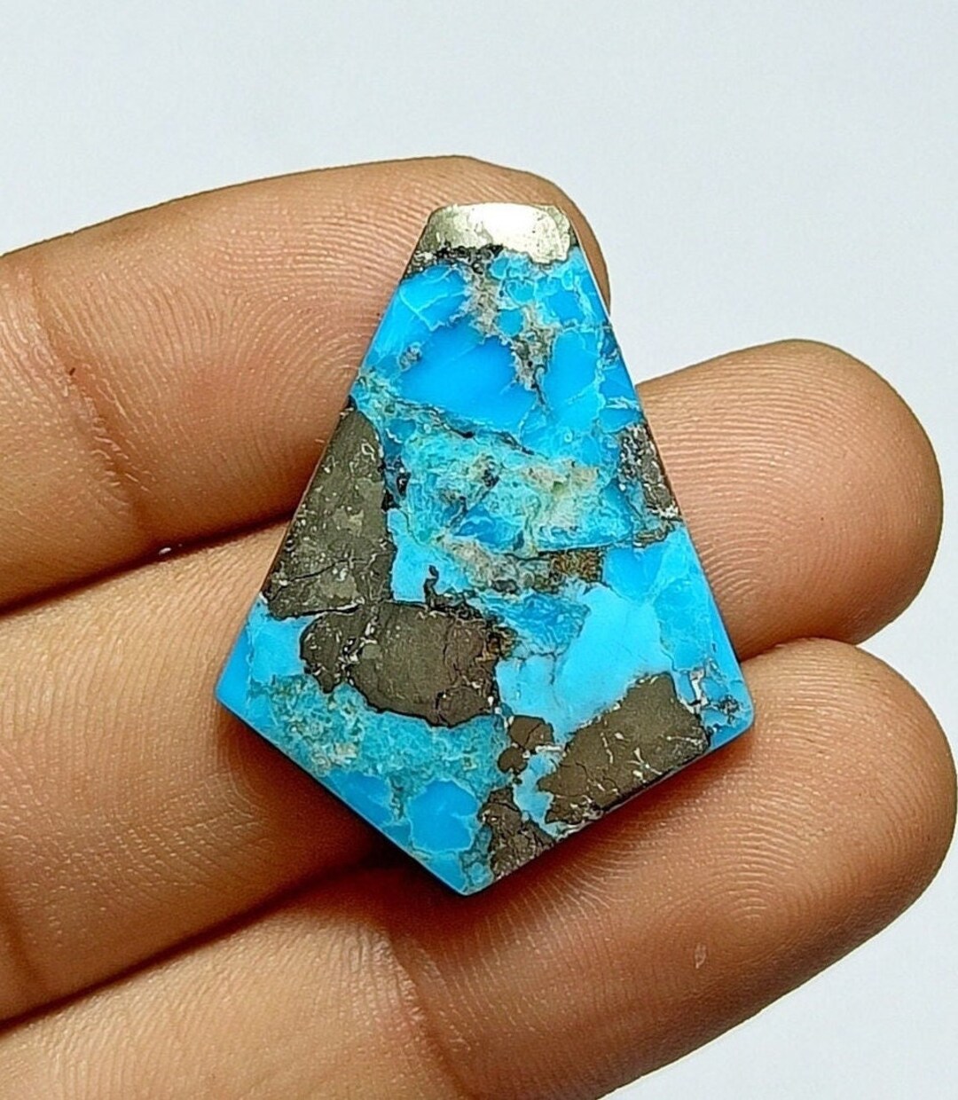 AAA Quality Pyrite Turquoise Healing Gemstone Cabochon Top Grade Pyrite ...