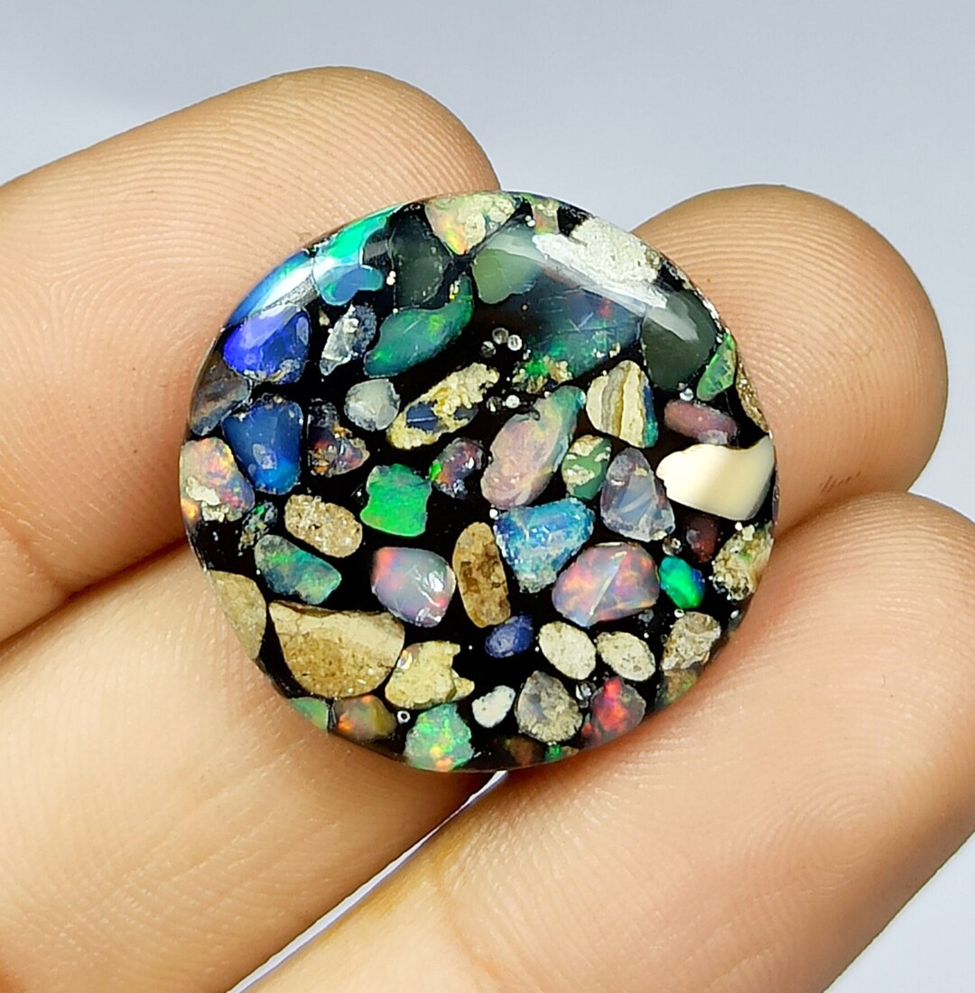 Rare Quality Composite Fire Ethiopian Opal Cabochon, Fabulous Composite Fire Australian Opal ...