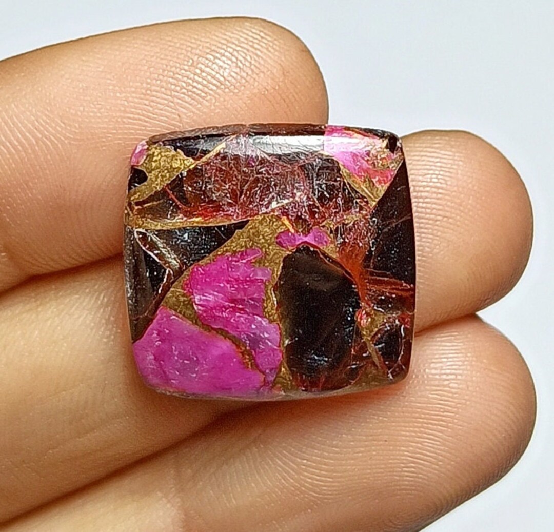 Top Quality Pink Copper Calcite Obsidian Cabochon Gemstone Dyed Pink ...