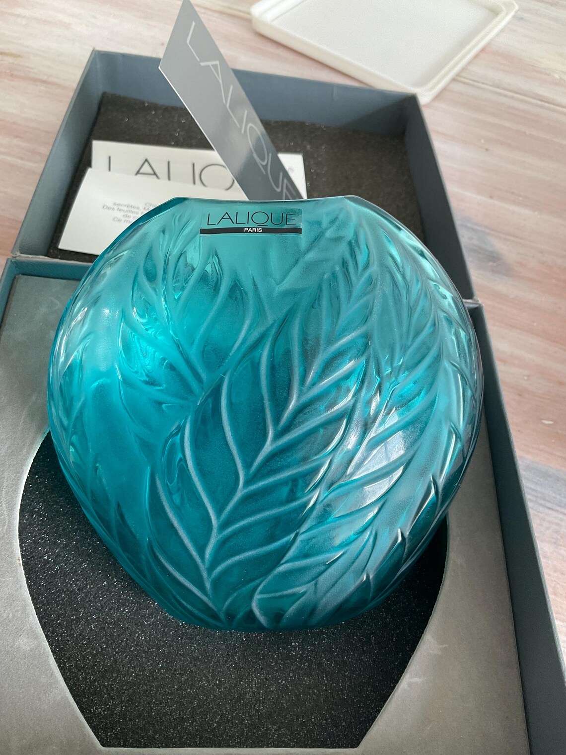 Lalique Fern Vase, Lalique Filicaria Vase, Lalique Leaf Design Vase ...
