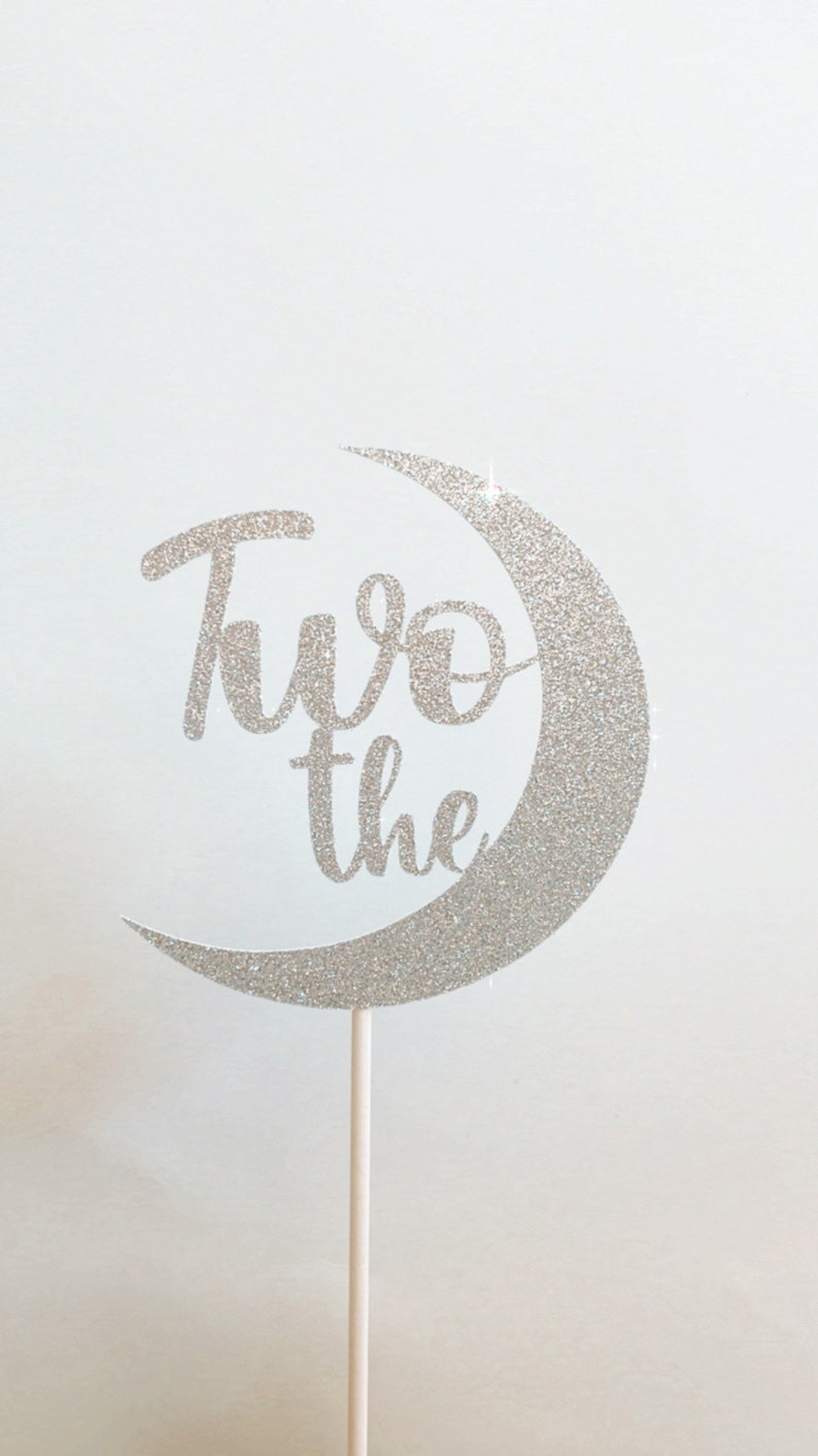 Two the Moon Cake Topper | Etsy